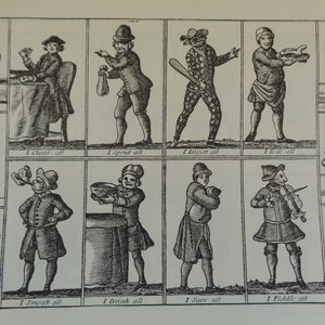 5 X Catchpenny Prints Pages of 18th Century Engravings - Ideal for ...