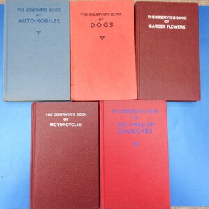 Vintage Observers Books Various Titles Coloured Cloth - Etsy UK