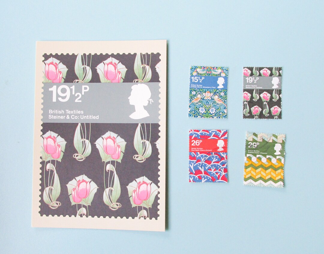 British Textile 1980 Postage Stamp and Postcard Sets - Choose Your Set ...