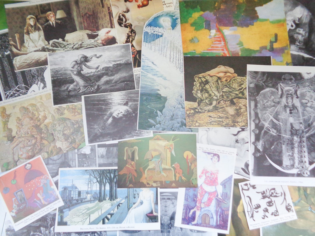 Surrealist & Symbolist Art Themed 30 PC Vintage Ephemera Pack - Large ...
