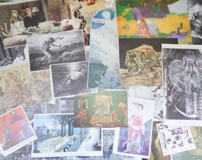 Surrealist & Symbolist Art Themed 30 PC Vintage Ephemera Pack - Large ...