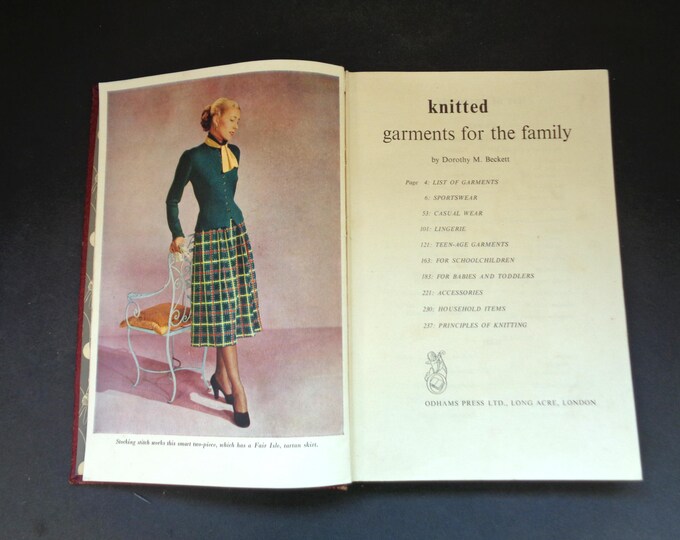 Vintage Circa 1950s Knitting Book - Knitted Garments for All the Family ...