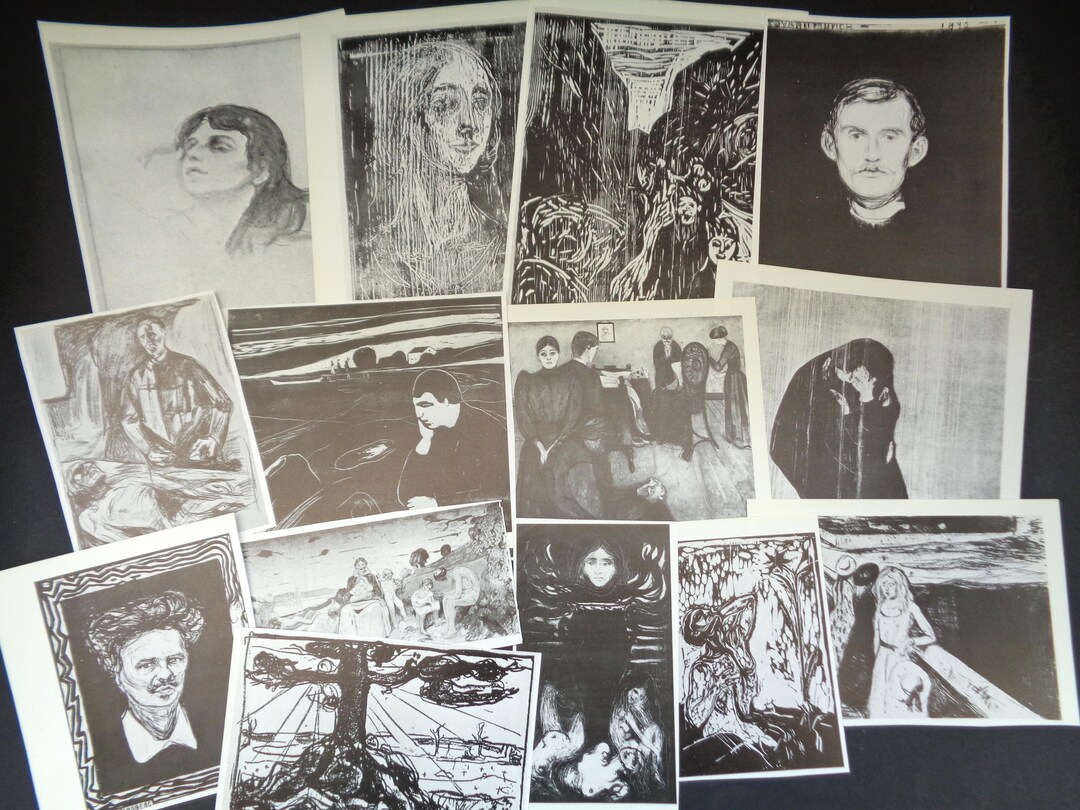 Edvard Munch - Art Themed 35+ PC Vintage Ephemera Pack - Medium (A5 ...