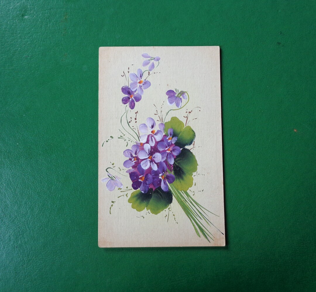Antique Circa 1905 Hand Painted Flower Postcard Unused - Etsy