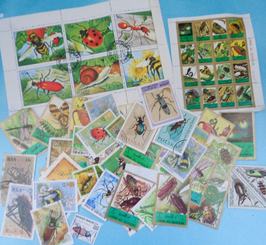40 X Insects Thematic Used Worldwide Postage Stamps - Etsy