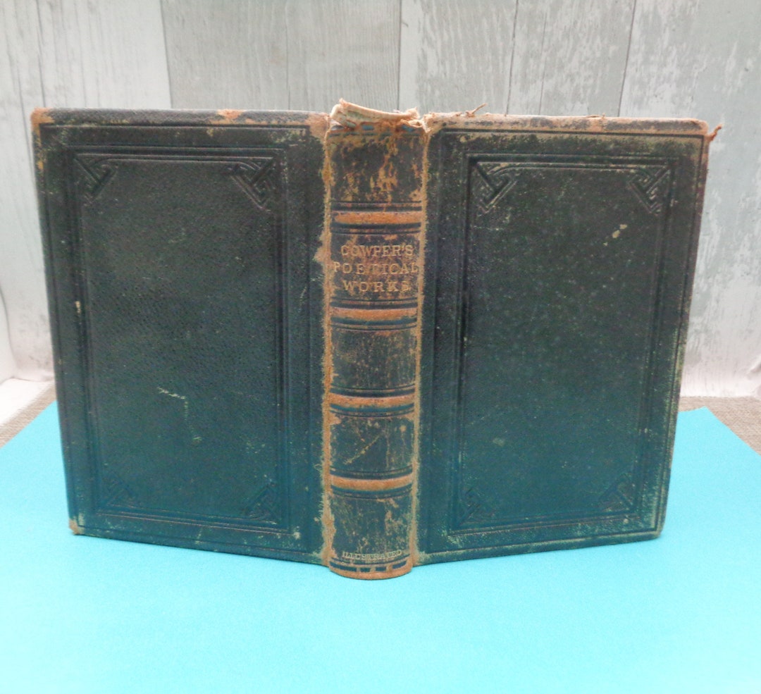 Leather- Bound Antique Circa 1870s Book - Poetical Works by William ...