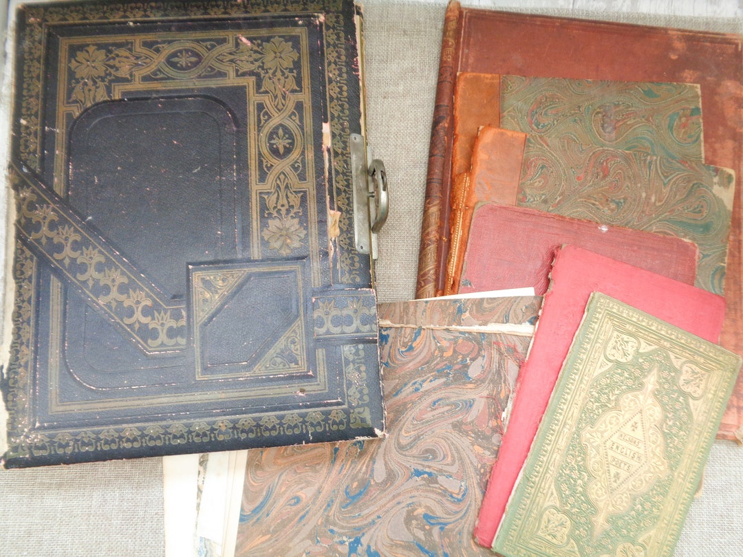 Large Pack Antique 1700s/1800s Book Boards and End Papers/papers Inc ...