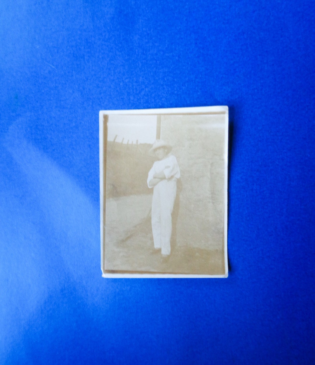 Antique Circa 1900 Very Pale Sepia Photo Dairy Farmer - Etsy UK