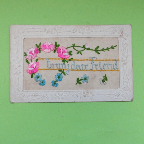 Embroidered Postcard - Etsy
