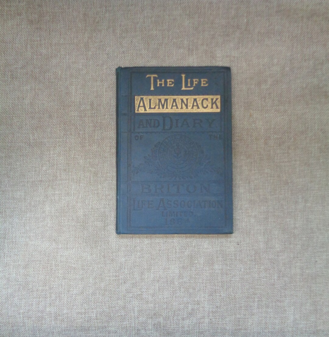 Antique 1884 the Life Almanack and Diary HB With Hand Written Notes of ...