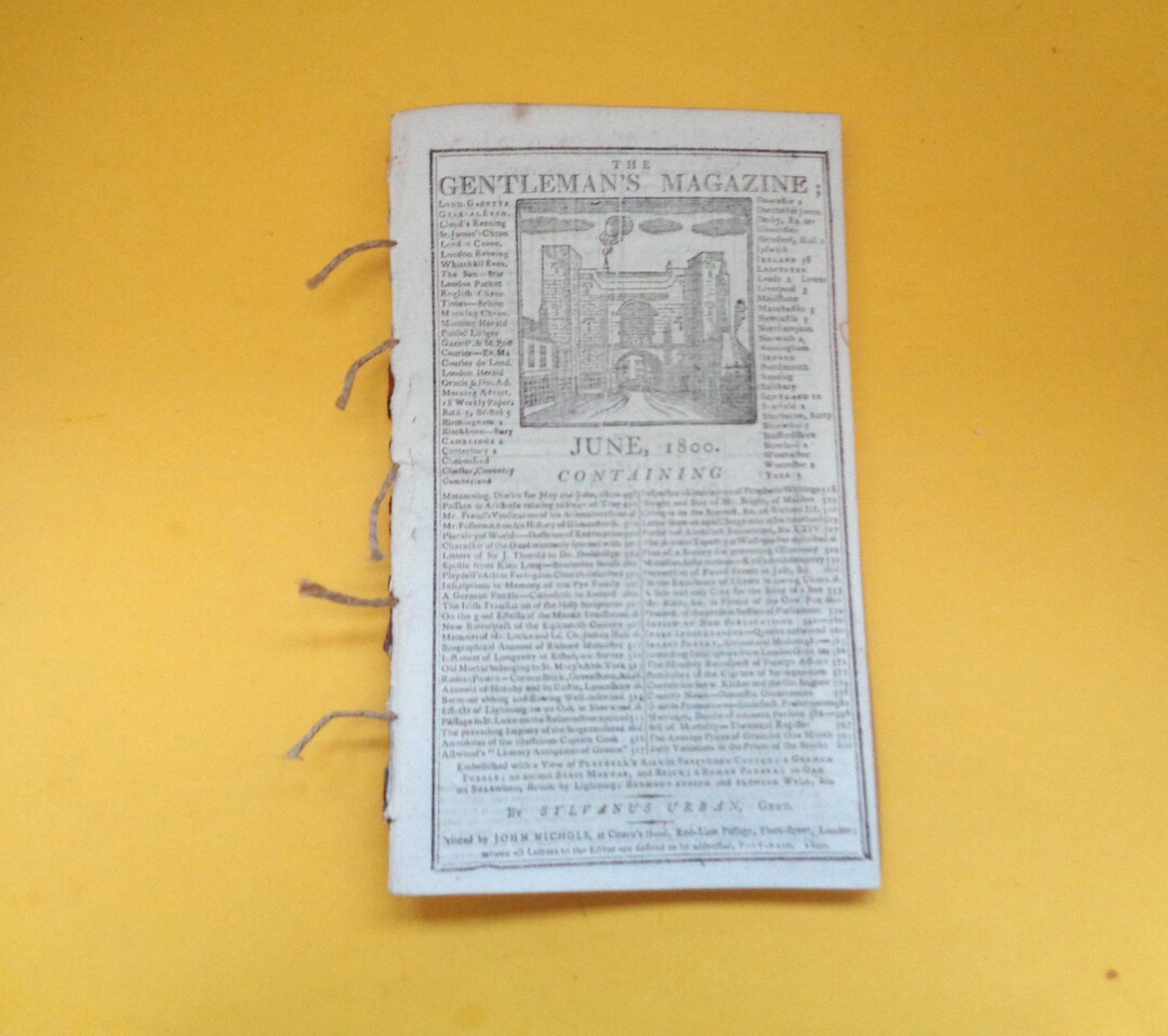 Antique June 1800 Edition of the Gentleman's Magazine - Unbound - Etsy