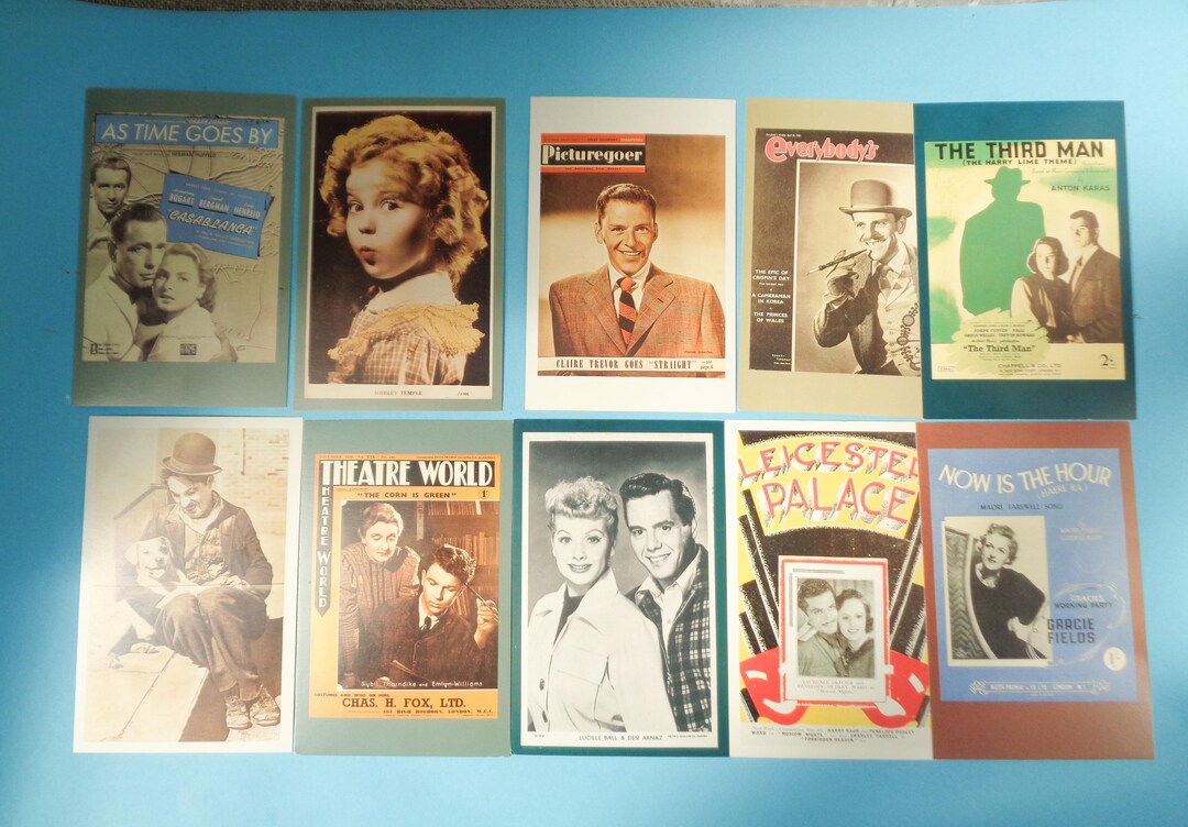 Pack of 10 Retro 'nostalgia' Postcards - Film Stars - Etsy