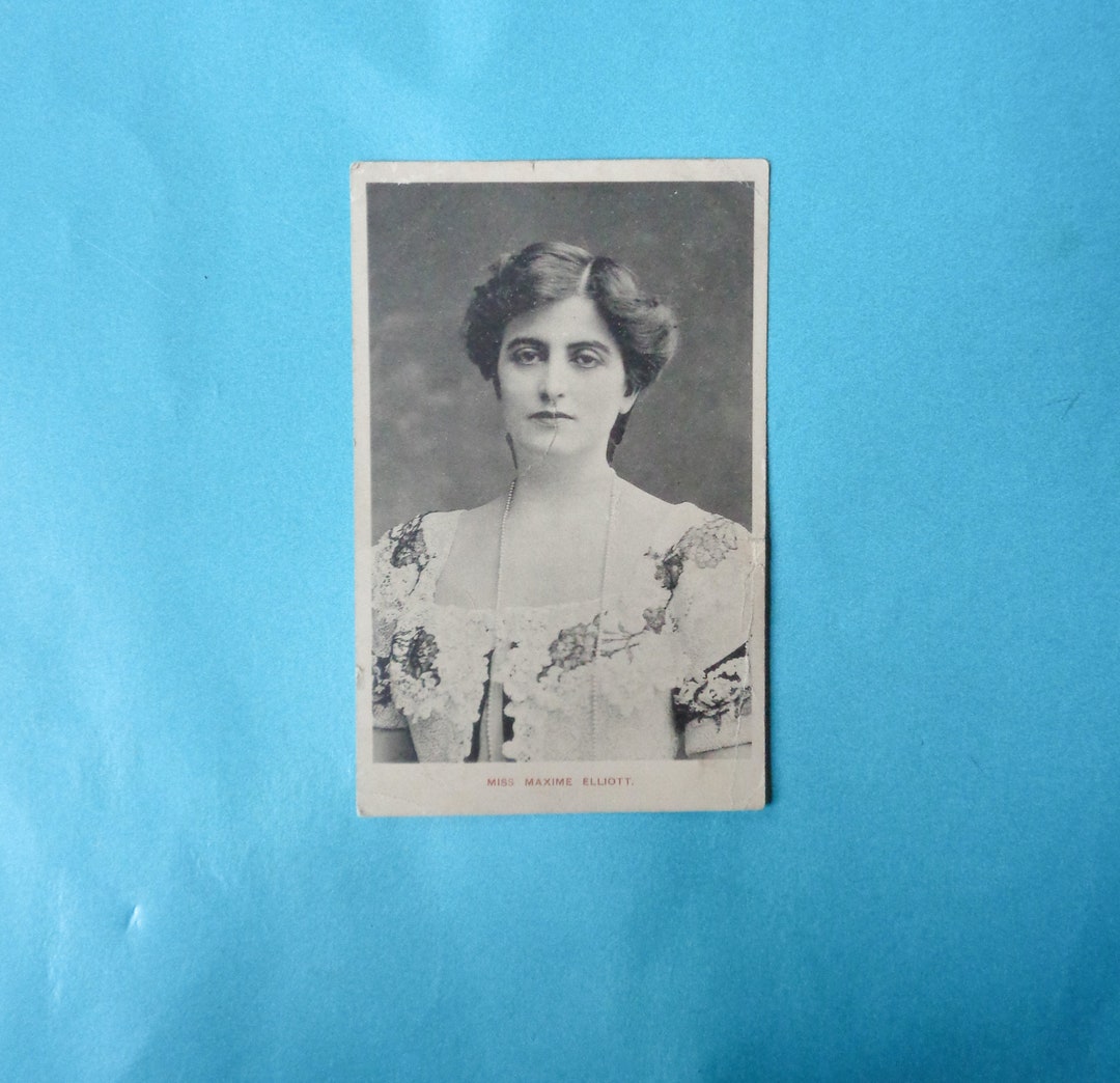 Antique 1910s Postcard Miss Maxine Elliott Actress Handwritten and ...
