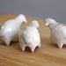 Set of Three Small Ceramics White Sheep, Porcelain, Handmade, Ceramic ...