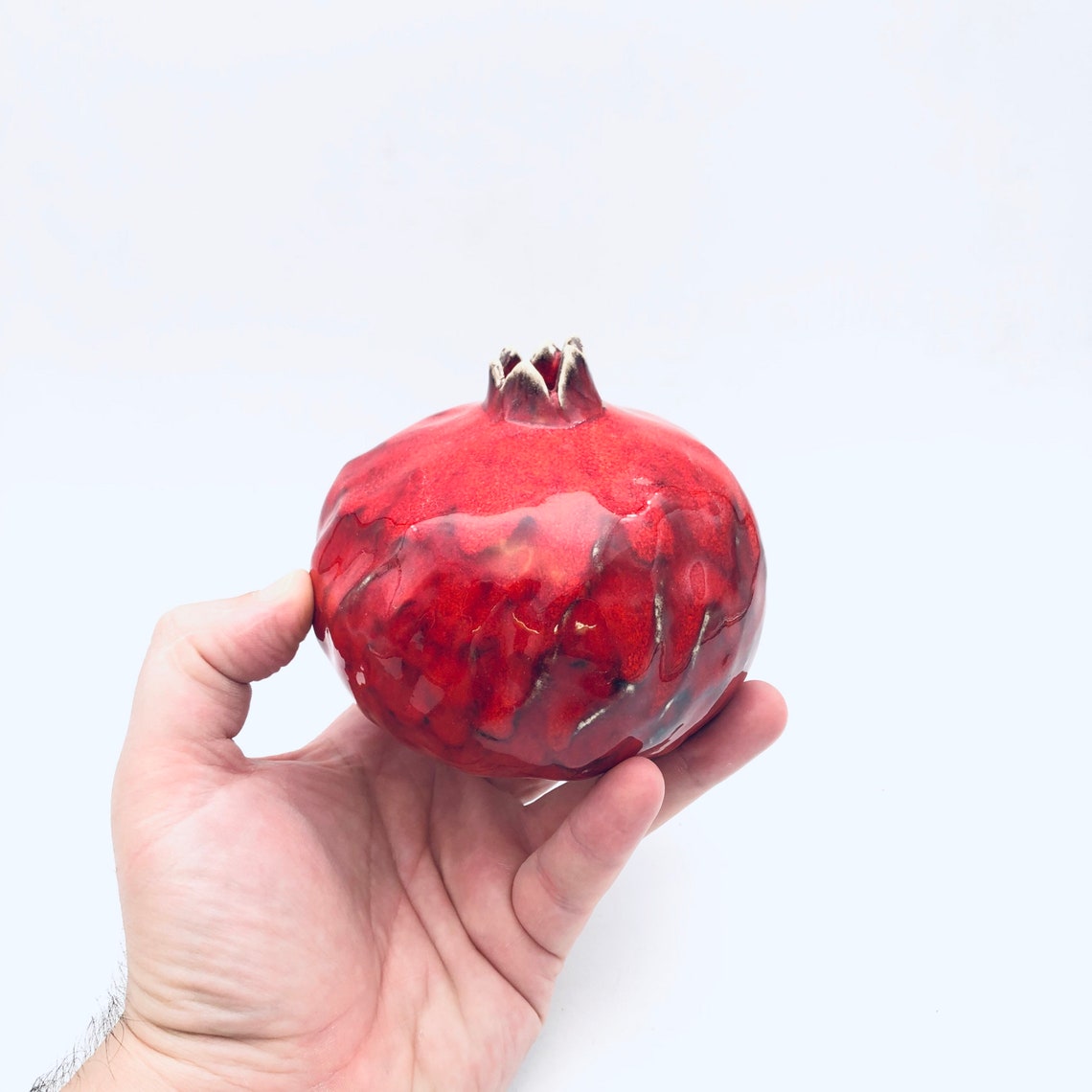 Handmade Ceramic Pomegranate, Red Pomegranate, Wedding Gifts, Decor ...