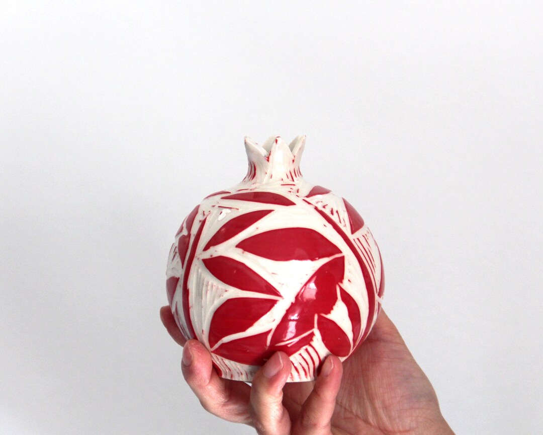 Ceramic Pomegranate, Ceramic Decor, Pottery Gift, Hostess Gift ...