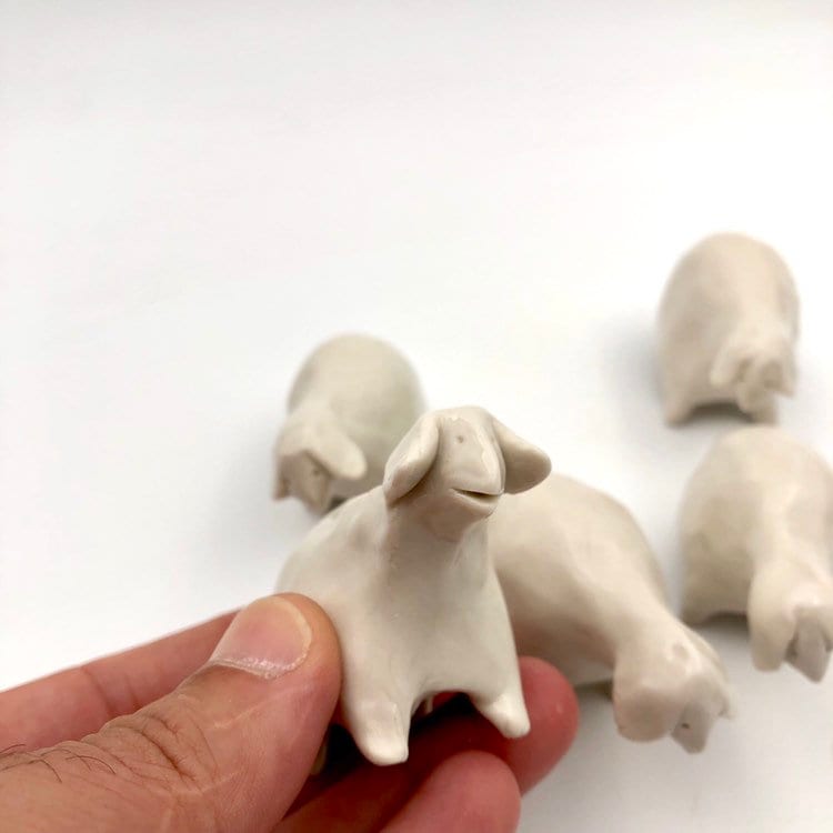 One Small Ceramics White Sheep Porcelain Handmade Ceramic - Etsy