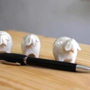 Set of Three Small Ceramics White Sheep, Porcelain, Handmade, Ceramic ...