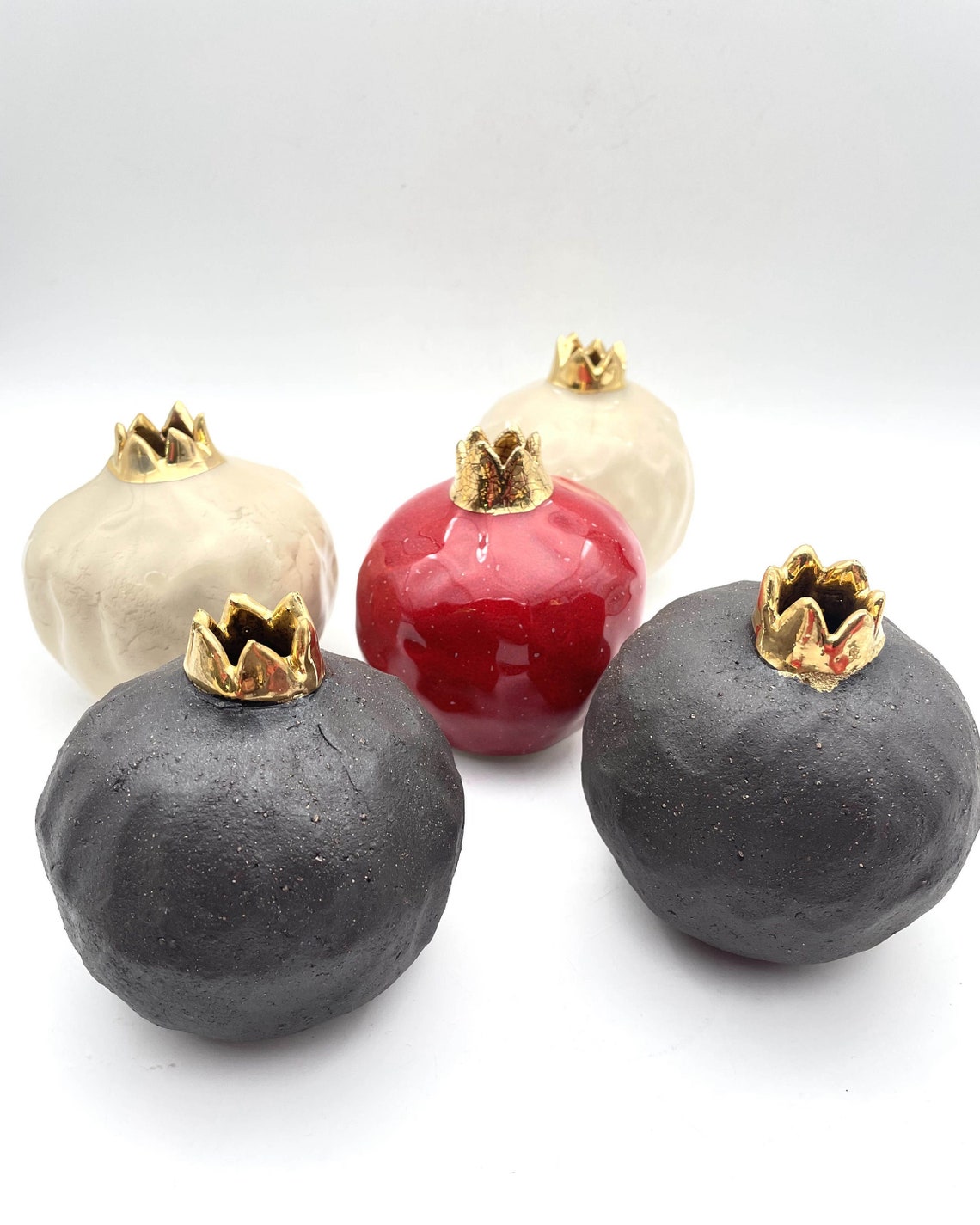 Pomegranate Set, Fruit Set, Pomegranate Decor, Handmade Pomegranate ...