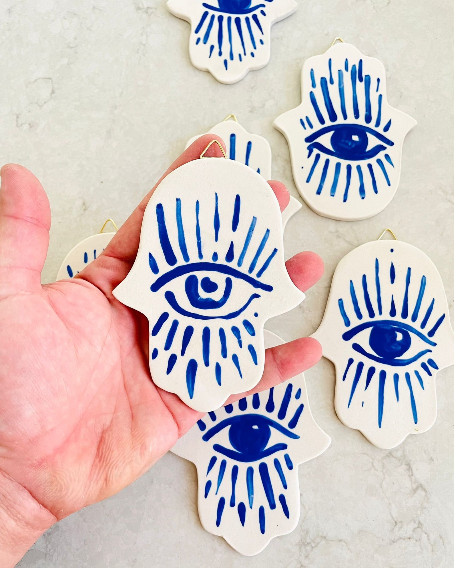 Hamsa, Handmade Hamsa, Ceramic Hamsa, Judaica, Hand of Fatima Decor ...