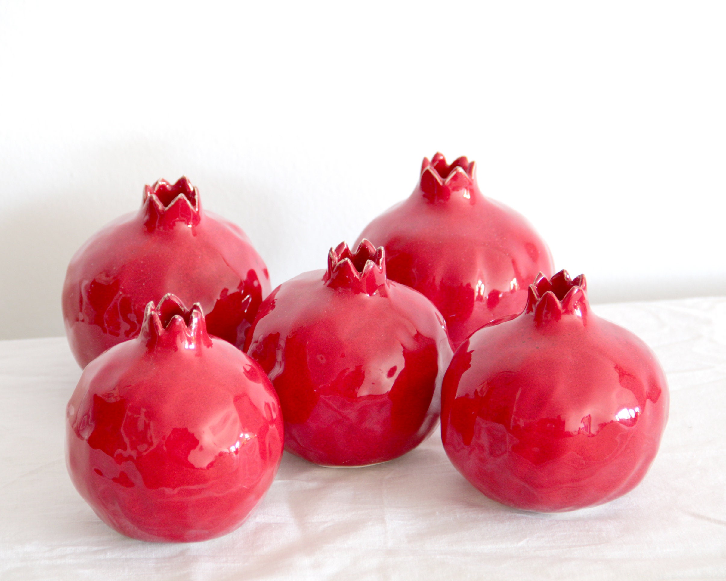 Pomegranate Set, Table Decor Set, Fruit Decor Kitchen, Ceramic Home ...