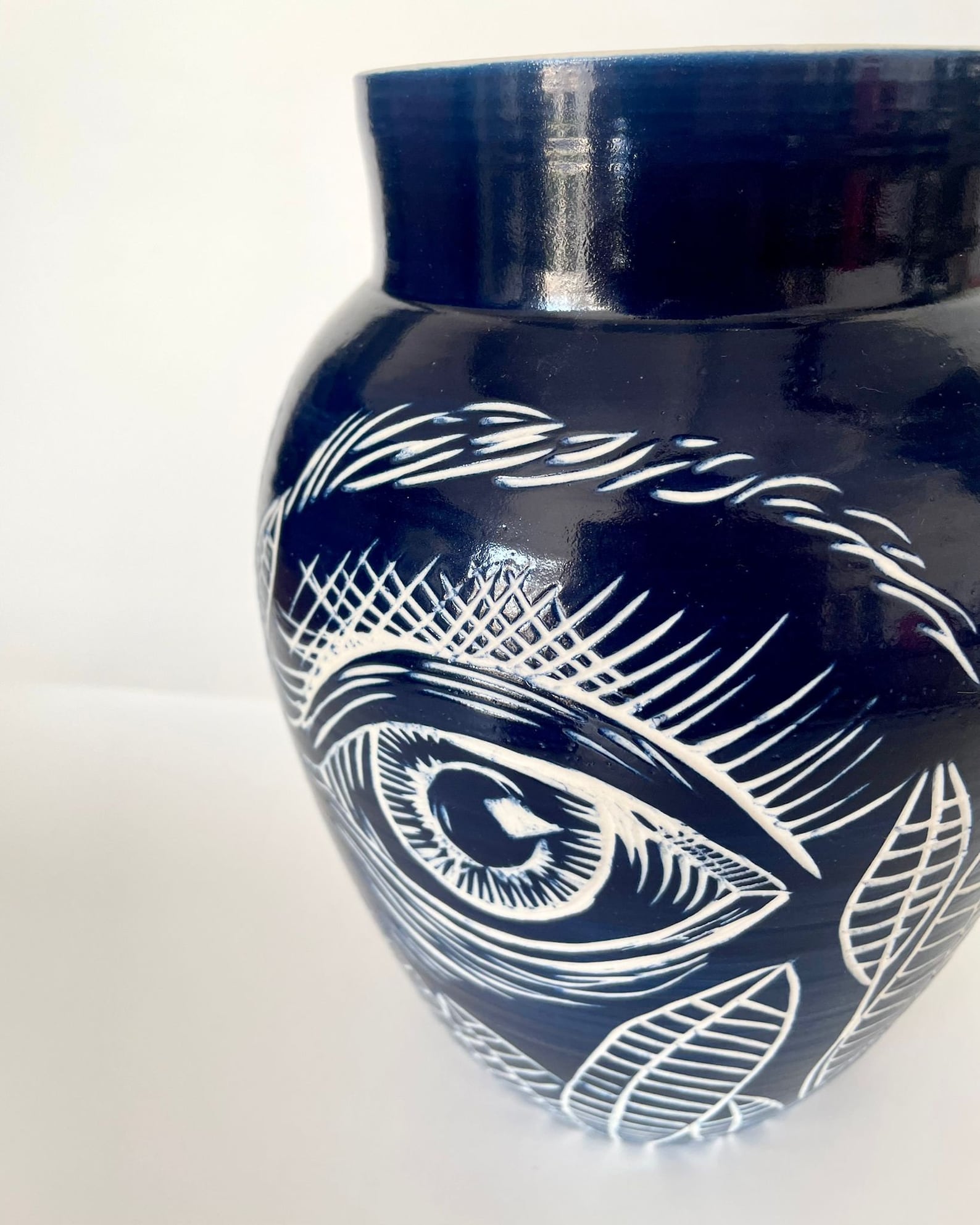 Evil Eye Vase, Boho Ceramic Vase, Blue Vase, Ceramic Decor, Evel Eye ...