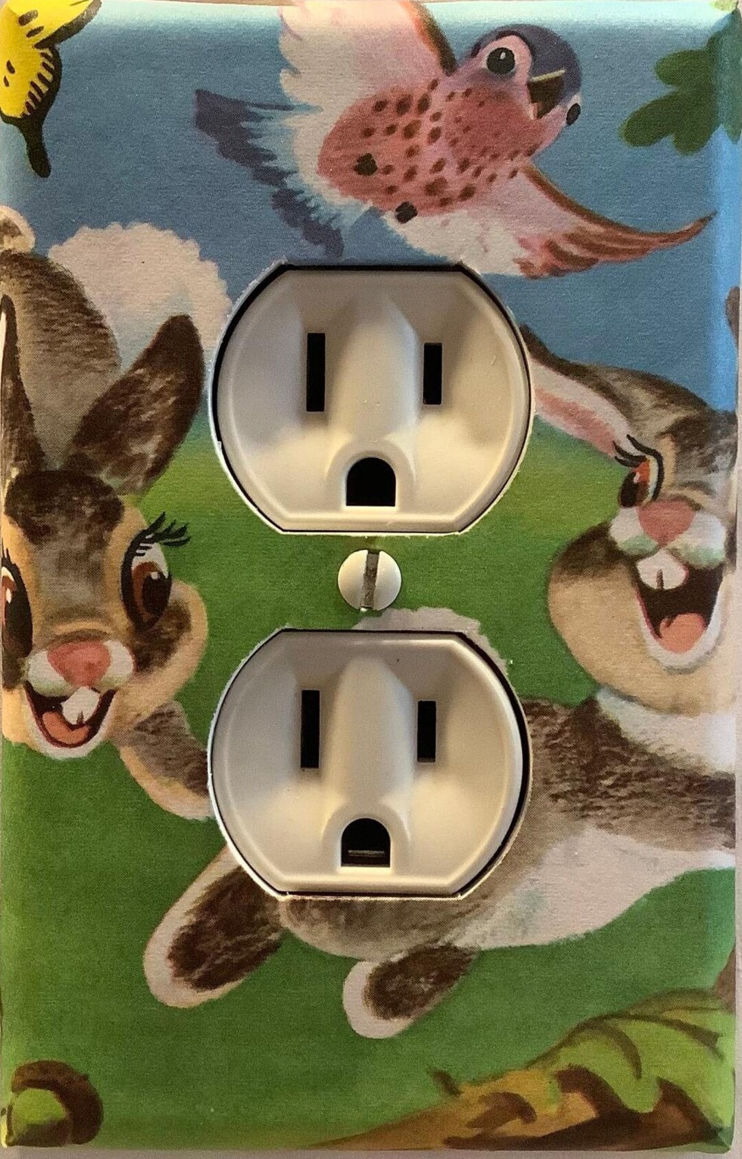 Thumper the Bunny Rabbit Vintage Movie Outlet Plate Cover Preschool ...