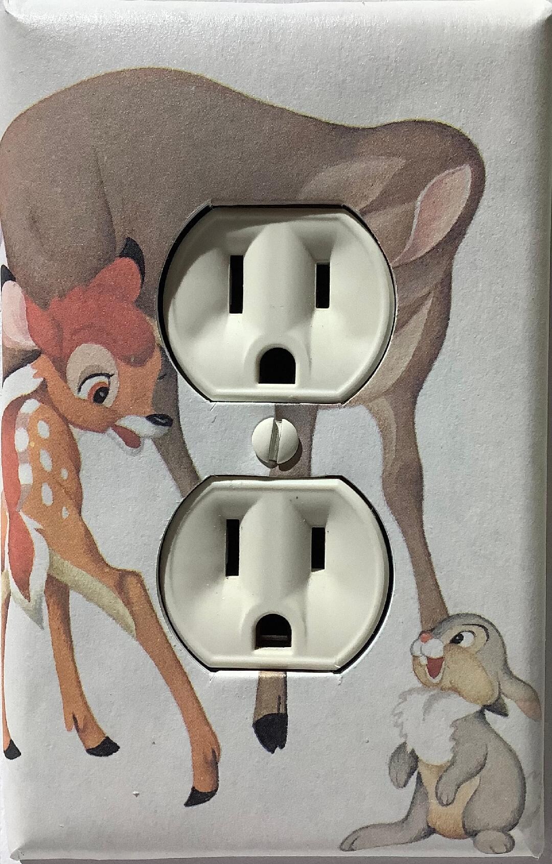 Bambi and Thumper Outlet Plate Cover Bedroom Bathroom Nursery Living ...