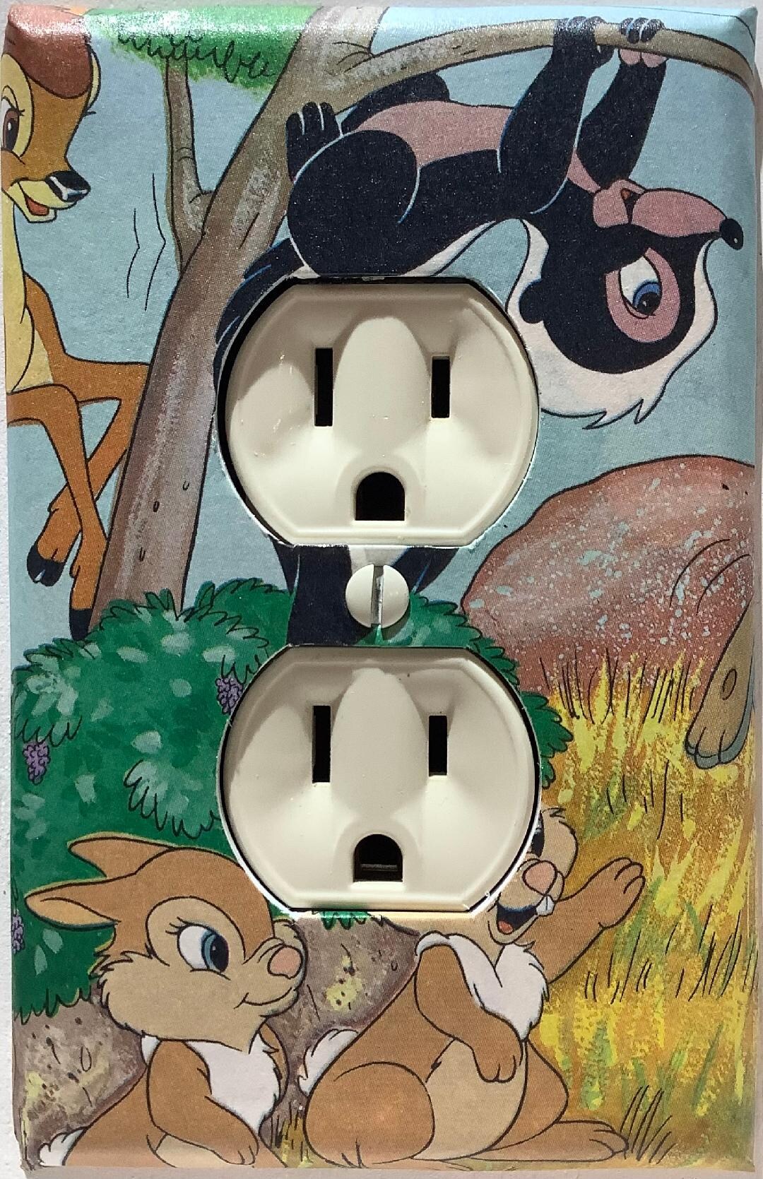Bambi, Rabbits, and Flower Vintage Movie Outlet Plate Cover Bedroom ...