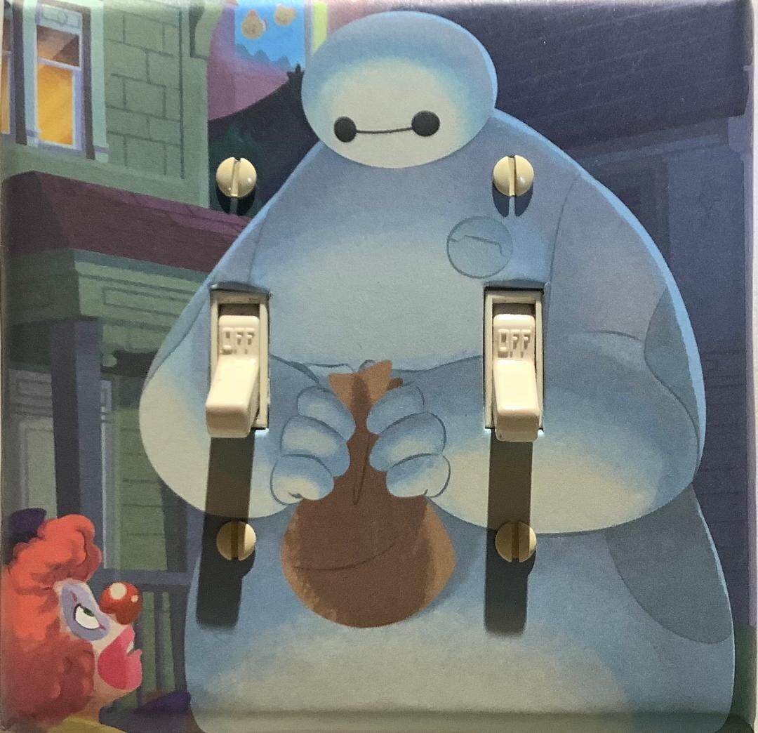 Baymax Double Light Switch Cover Kitchen Dorm Nursery Bedroom Bathroom ...