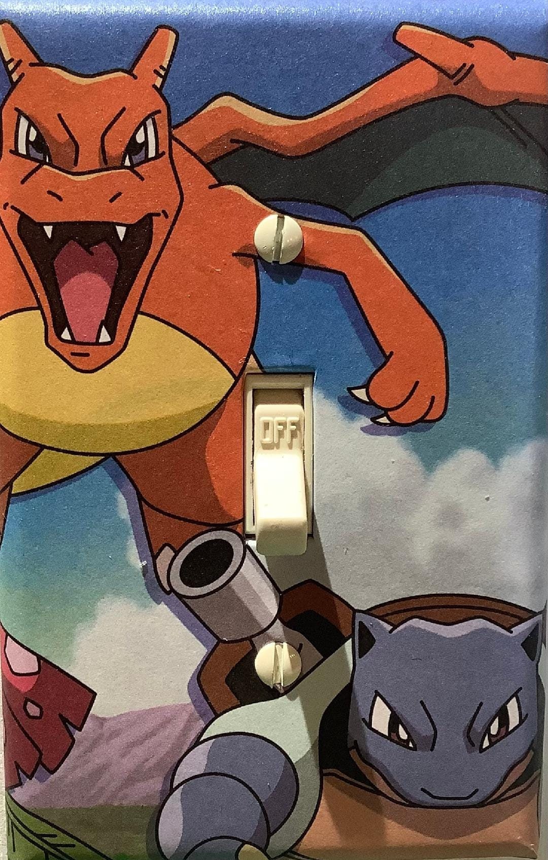 Charizard and Blastoise Vintage Video Game Cartoon Character Light ...