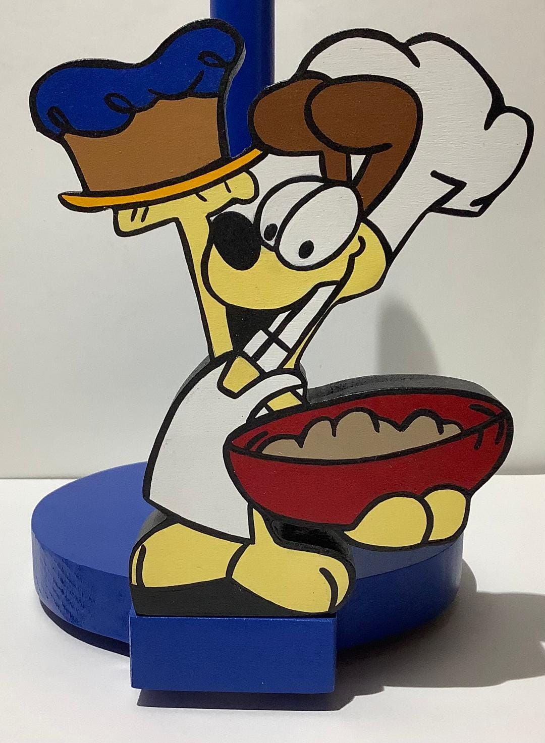 Lovable Goofy Yellow and Brown Beagle Dog Chef Wood Kitchen Countertop ...