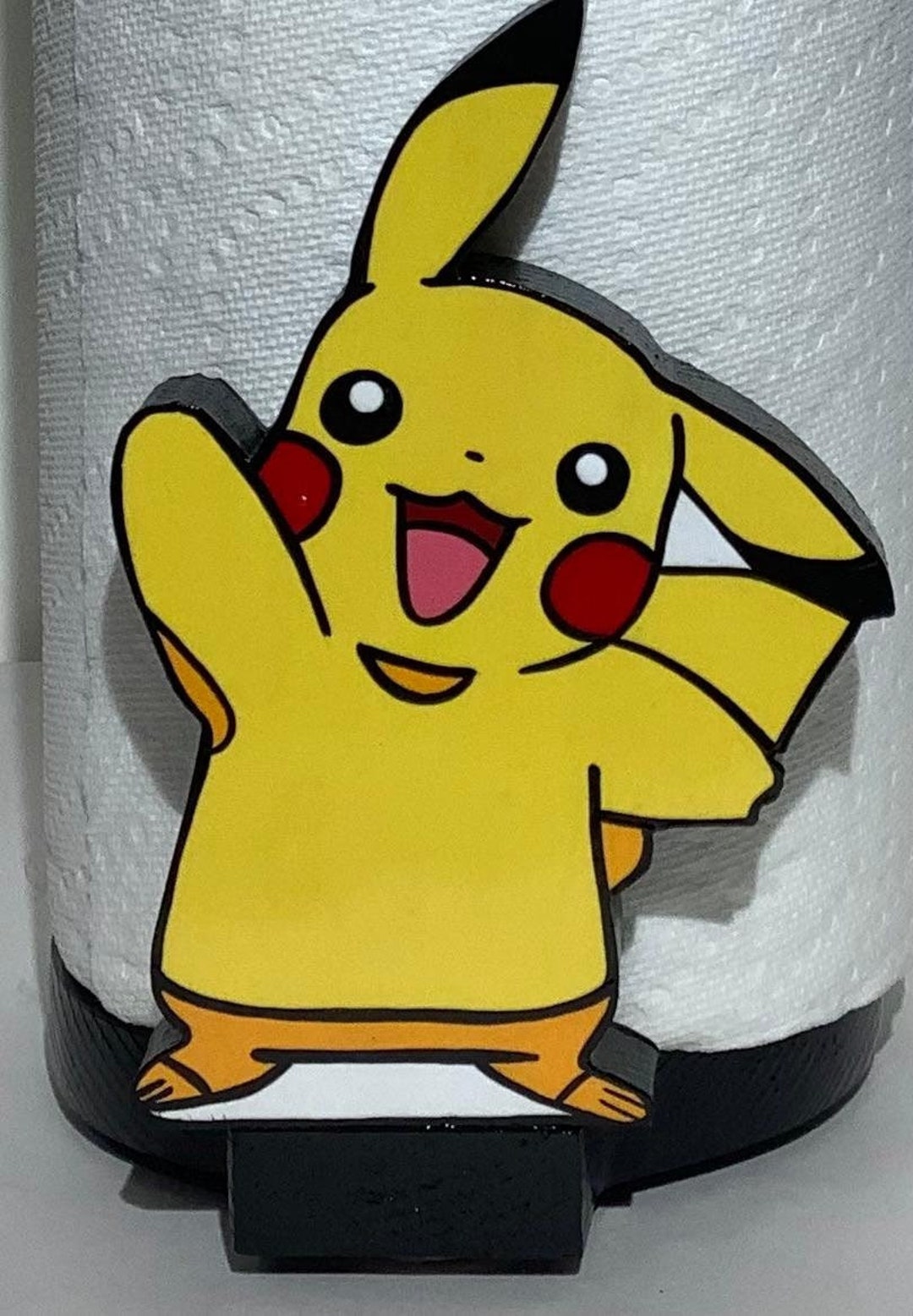 Pokemon Pikachu Wood Paper Towel Holder Kitchen Table Counter Top Home ...