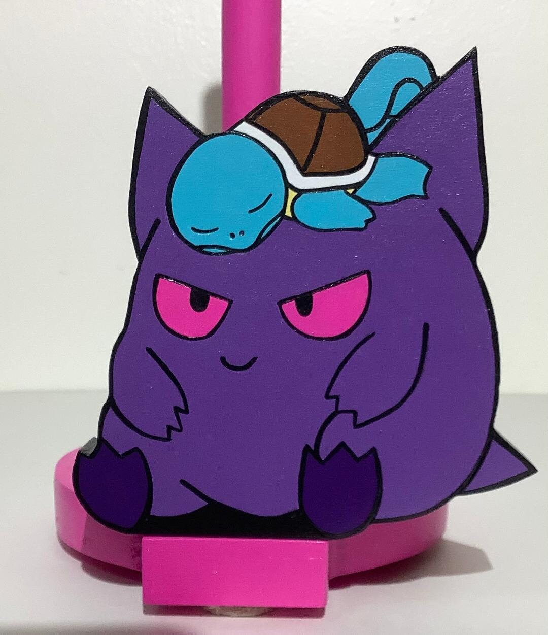 Gengar and Squirtle Countertop Tabletop Wood Kitchen Paper Towel Holder ...