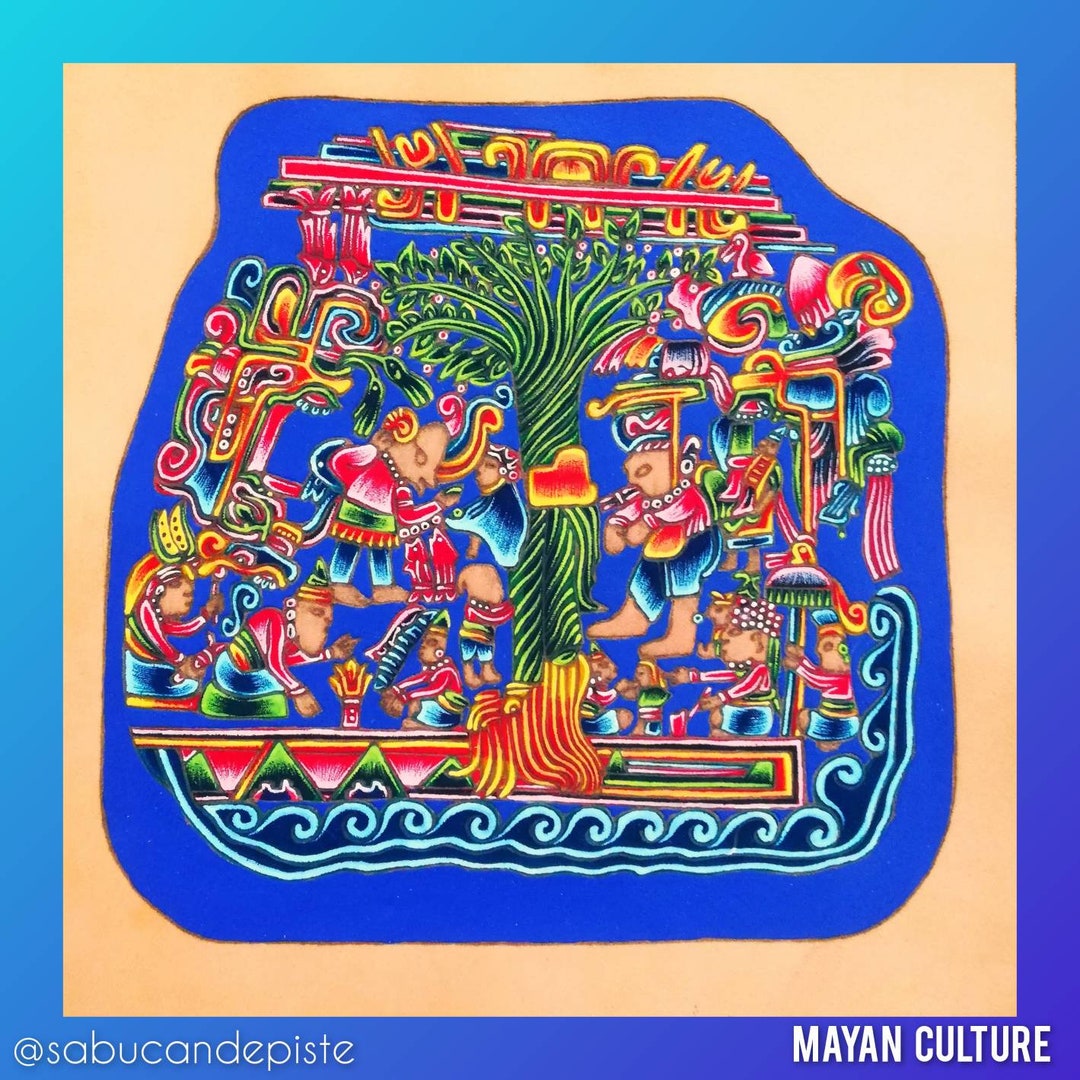 Mayan Culture (izapa Art): (stela 5) the Tree of Life - Etsy
