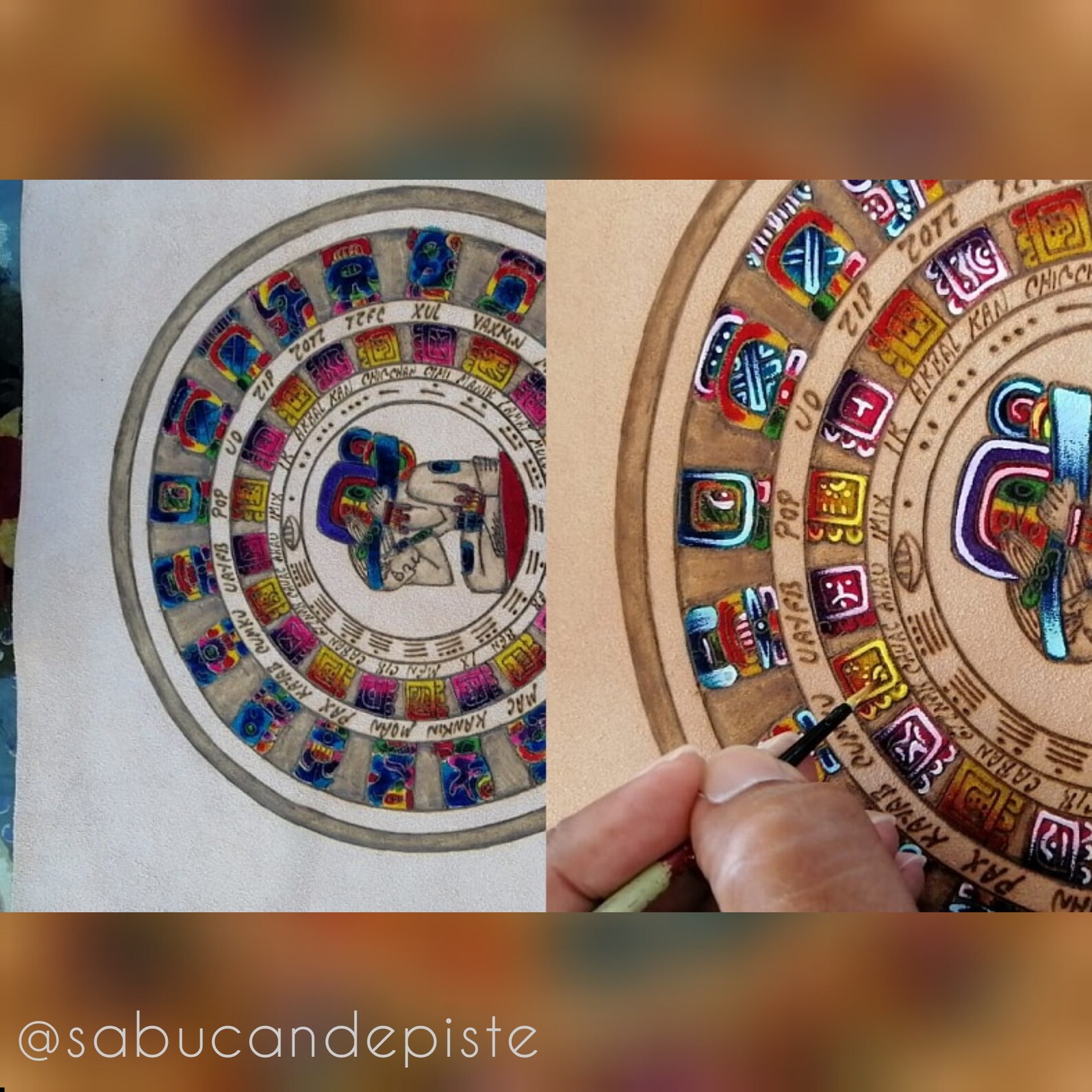 Calendario Maya Calendario Haab Calendario Tzolkin | Etsy