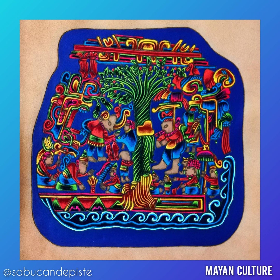 Mayan Culture (izapa Art): (stela 5) the Tree of Life - Etsy