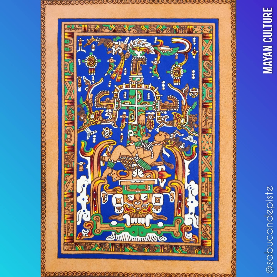 Mayan Culture (Palenque Art) : Sarcophagus of King Pakal (Temple of the ...