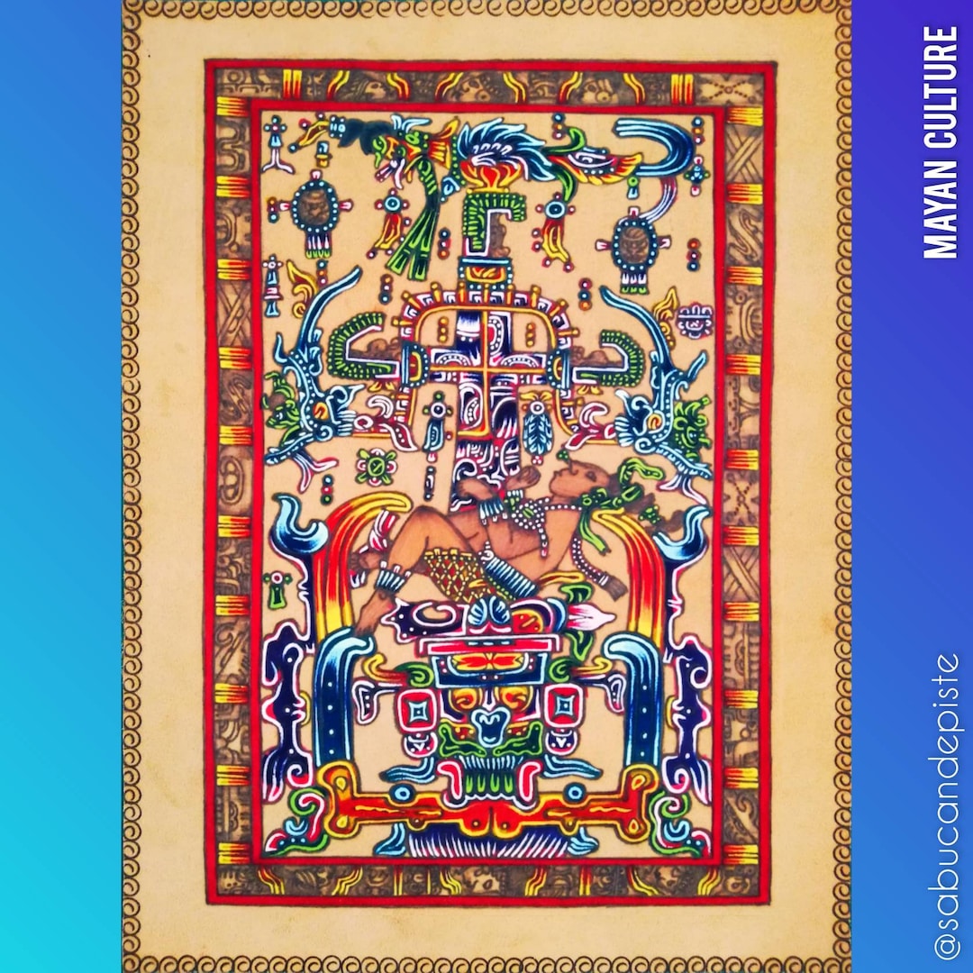 Mayan Culture (palenque Art) : Sarcophagus of King Pakal (temple of the ...