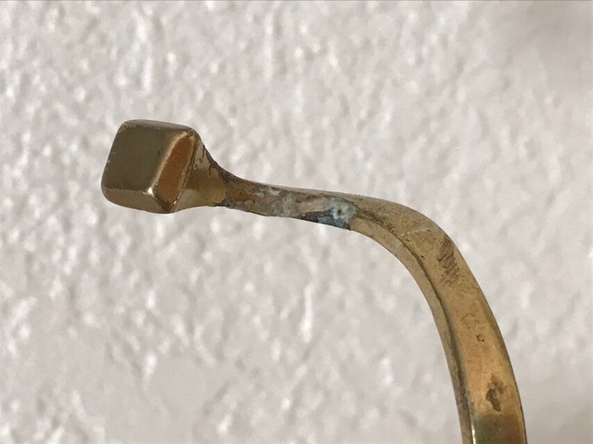 VTG Dunhill Double Pipe Rest Birds Eye Maple Wood Leather Wrap Brass ...