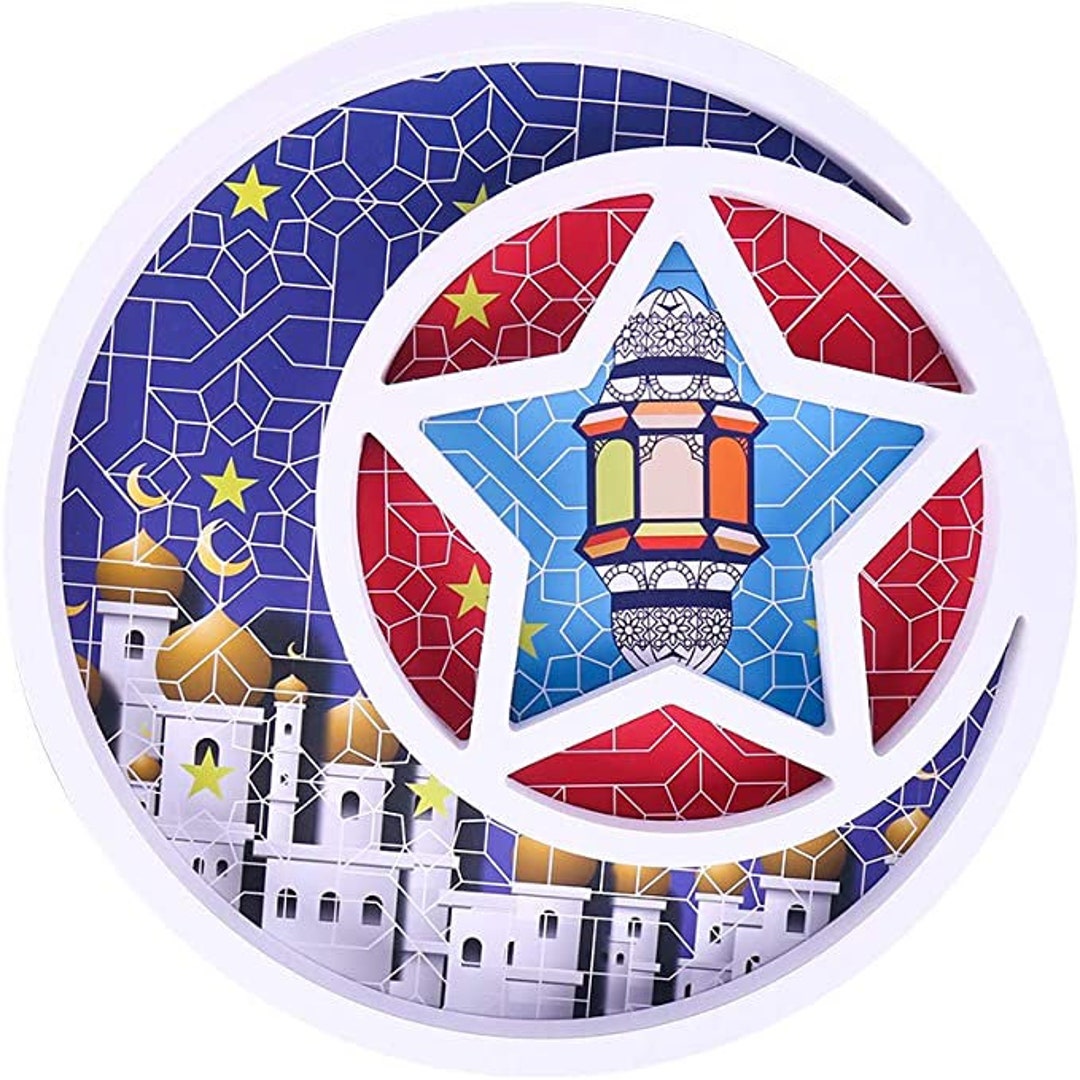 Ramadan Eid Crescent Moon Star Lantern Tray - Etsy