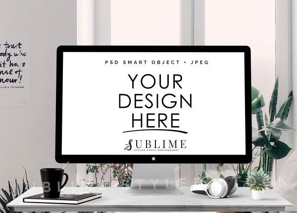 Modern White Desk Background Desk Mockup Office Desk - Etsy Canada