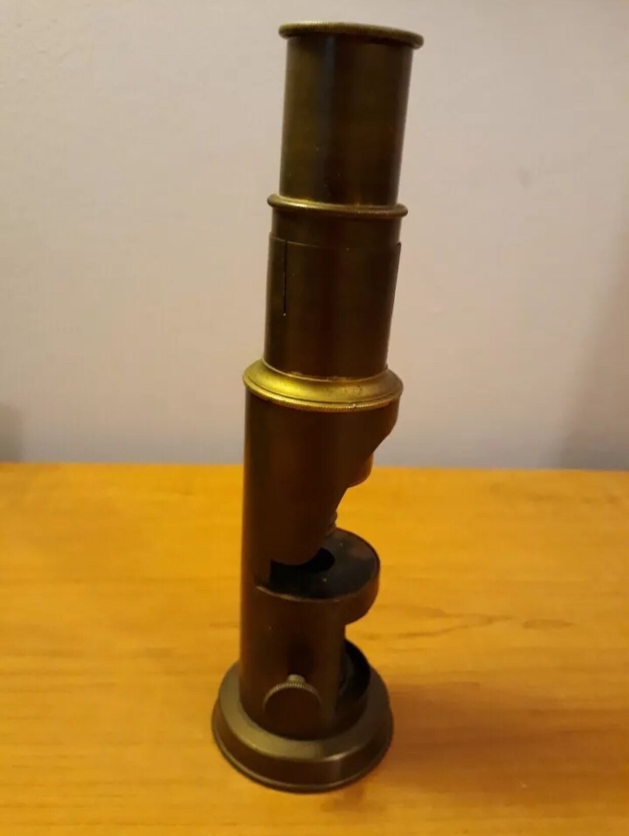 Antique Retro Brass Field Microscope Marked Made in France Original ...