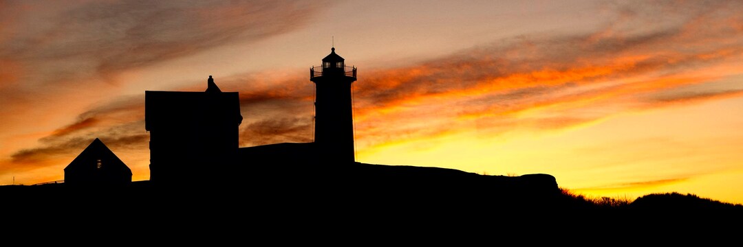 Nubble Lighthouse Sunrise Silhouette - Etsy