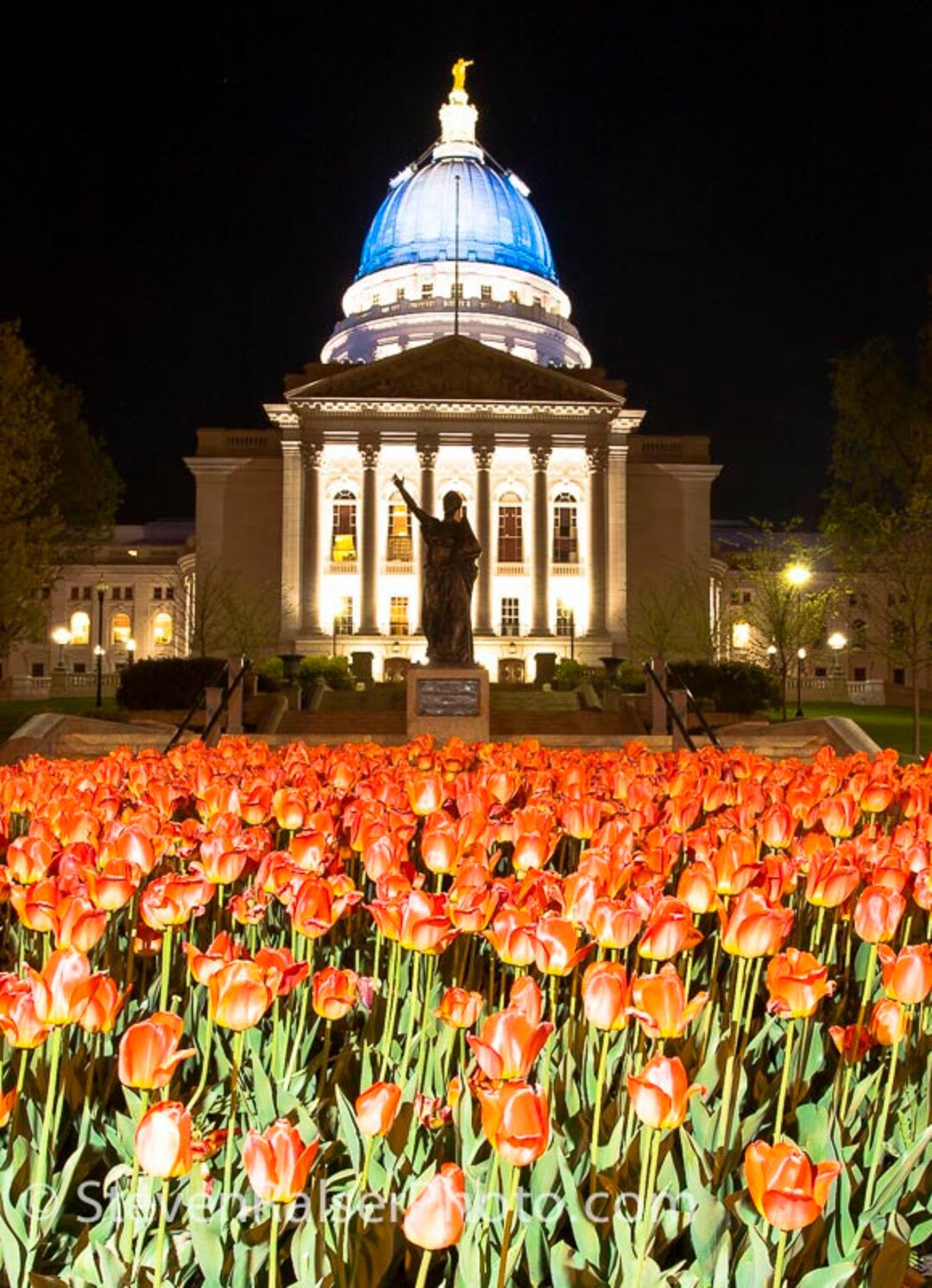 Madison Capitol - Red White and Blue Color Photograph - Etsy