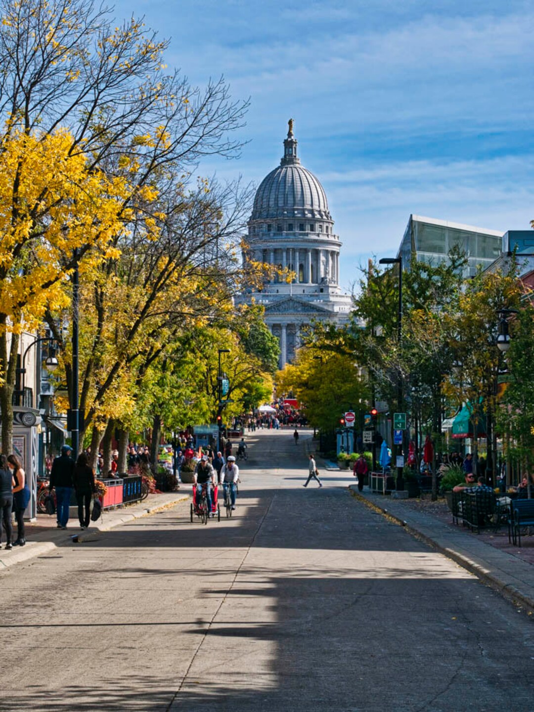 State Street and Capitol, Madison, Wisconsin Color Photograph - Etsy