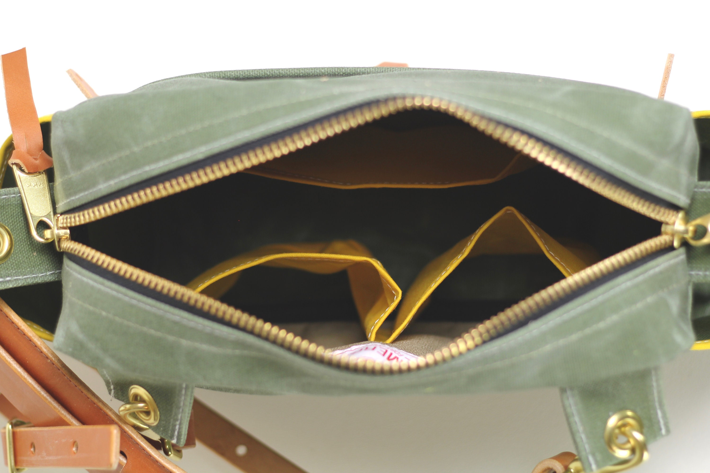 Minimalist Waxed Canvas and Leather Fly Fishing Bag With Front Mounted ...