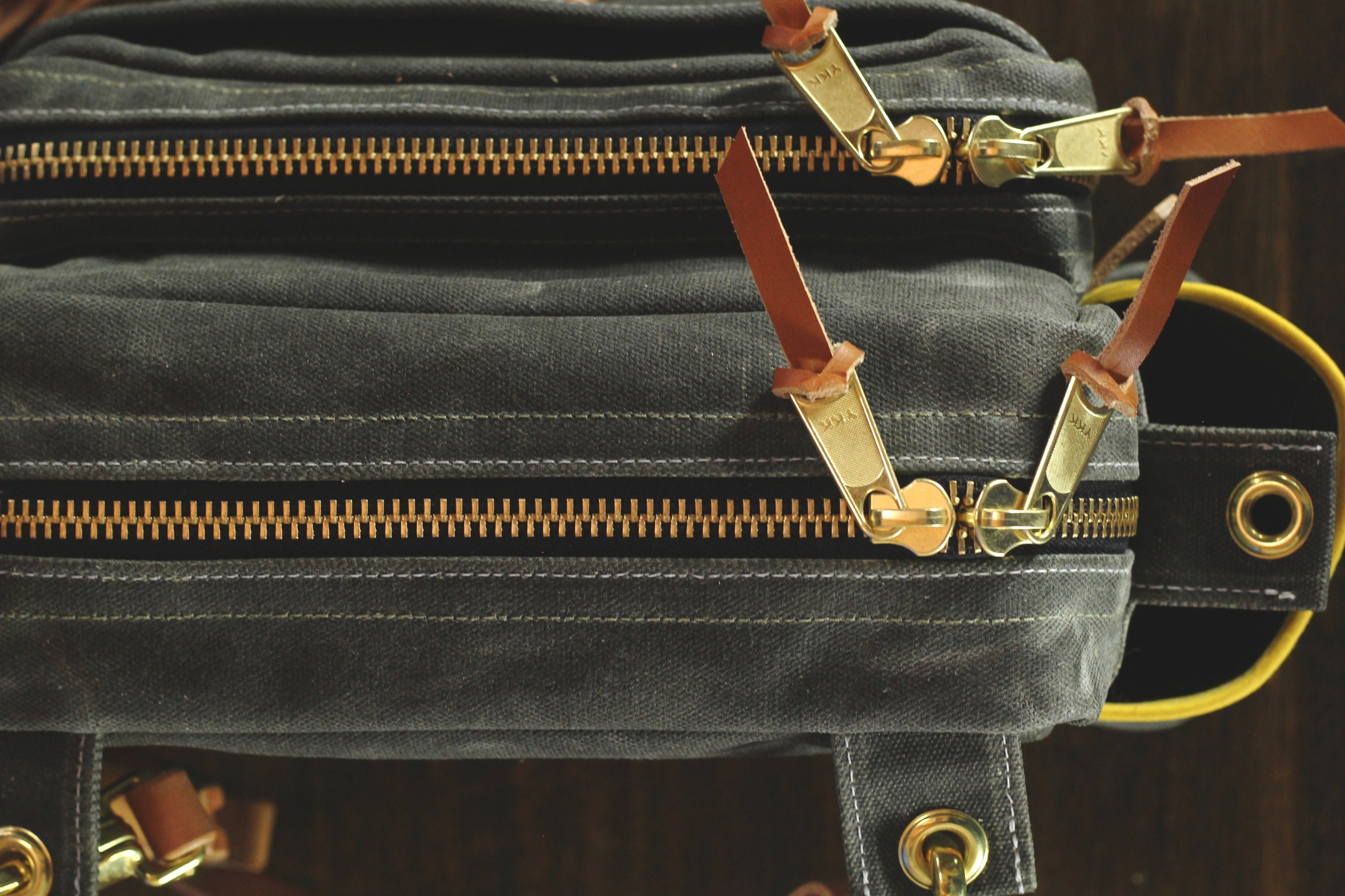 Waxed Canvas and Leather Fly Fishing Bag With Front Mounted | Etsy