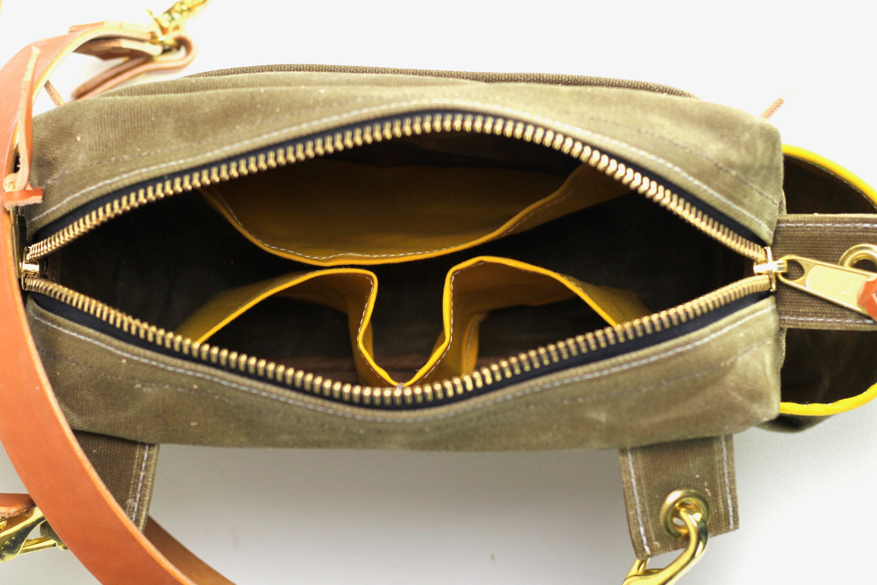 Minimalist Waxed Canvas and Leather Fly Fishing Bag With Front Mounted ...
