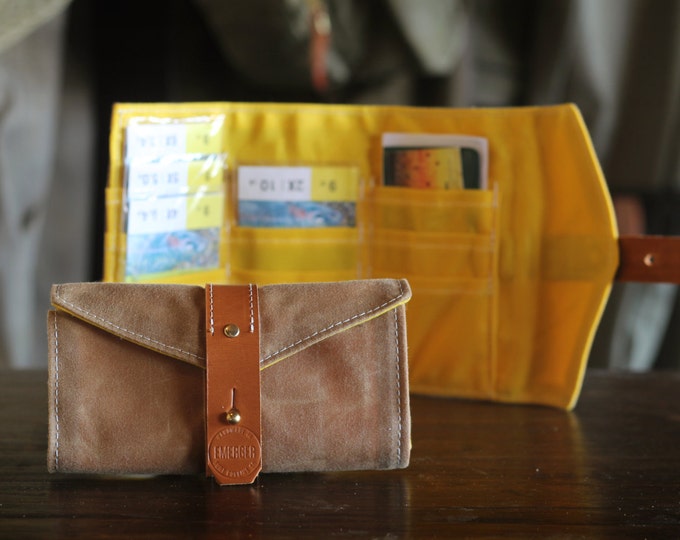 Waxed Canvas and Leather Fly Fishing Leader Wallet - Etsy